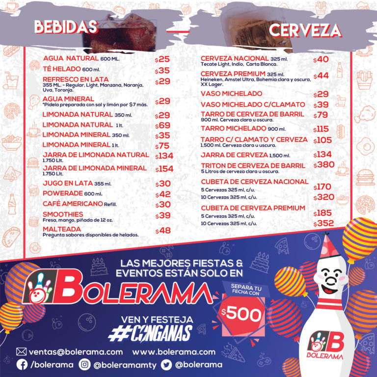 CHUZA FOODS – Menú | Bolerama